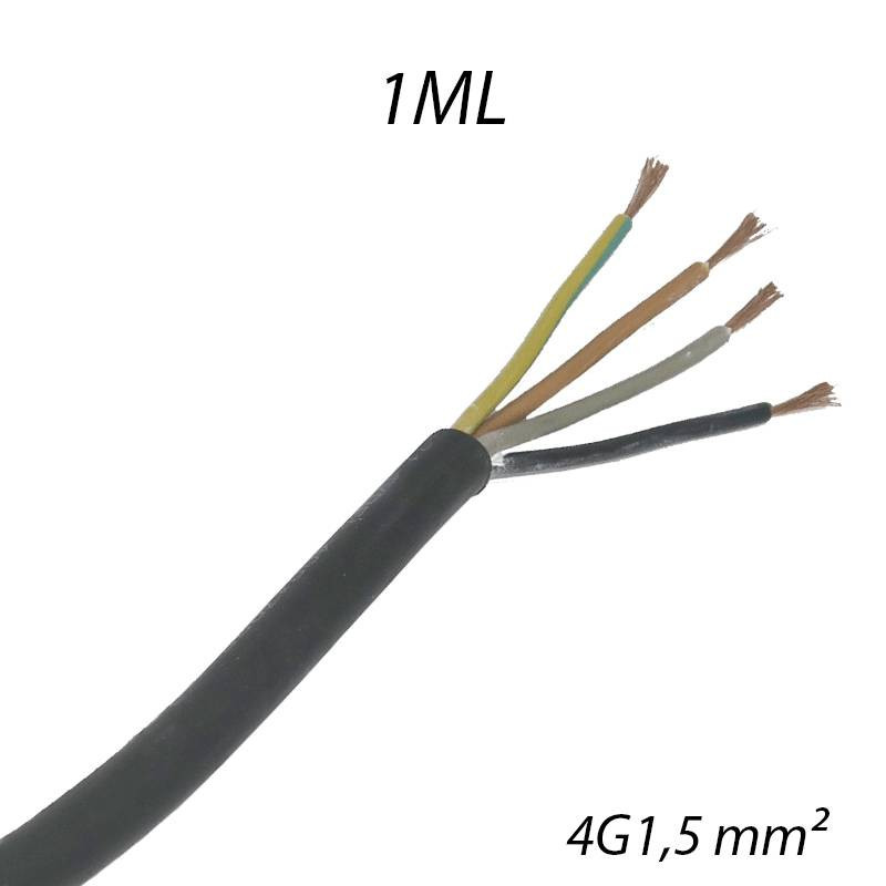 Câble souple HO7 RN-F 4G1,5² Coupe au mètre
