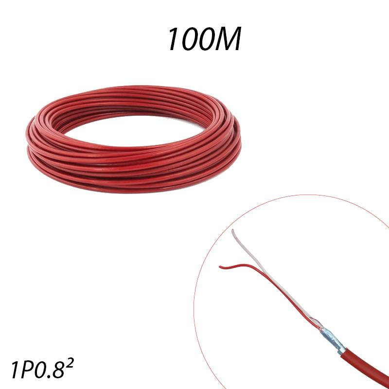 Câble téléphonique SYT Rouge 1 paire 0,8mm avec écran Couronne de 100m