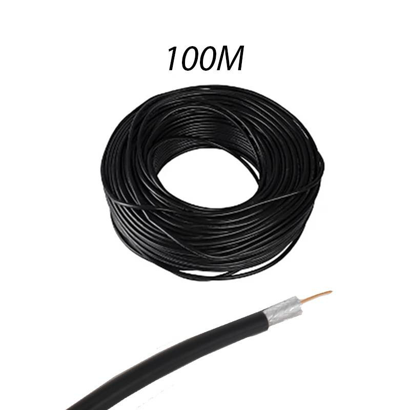 Câble coaxial TV 19PATC Extérieur noir Couronne de 100m