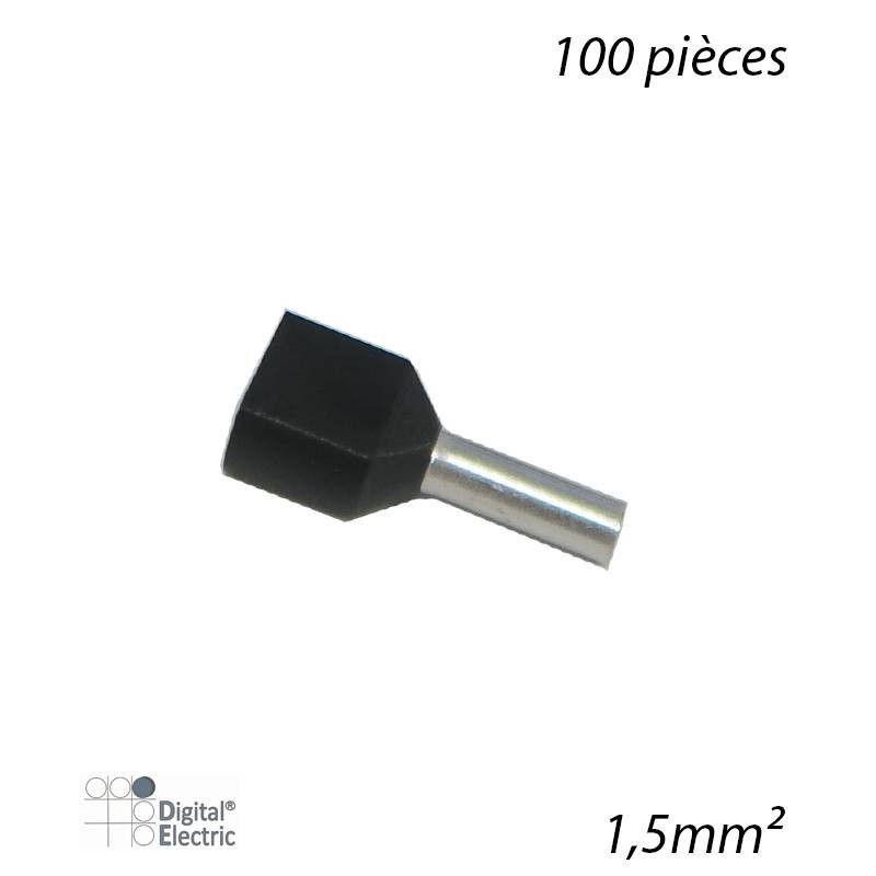 DIGITAL ELECTRIC 41061 - Embout de câblage isolé double 1,5mm² (100...