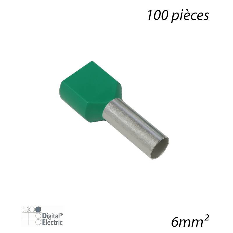 DIGITAL ELECTRIC 41064 - Embout de câblage isolé double 6mm² (100pcs)