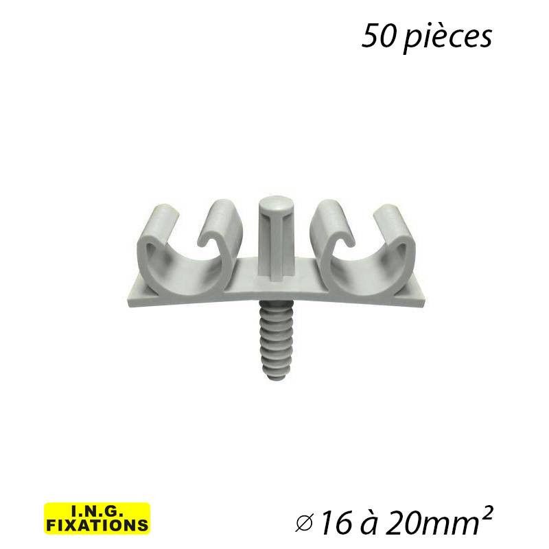 Fixations pour tubes et gaines électriques (clips, colliers)