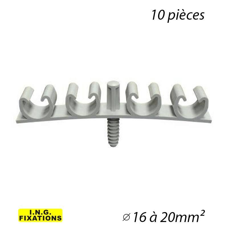 Fixation gaine et tube quadruple 10pcs - ING A331100-10
