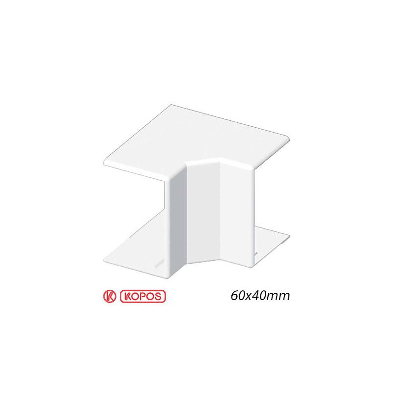 KOPOS 8655 - Angle Intérieur pour goulotte électrique Kopos 60X40mm