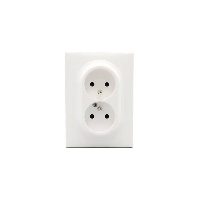Prise double compact monobloc Dooxie blanc - LEGRAND 600321