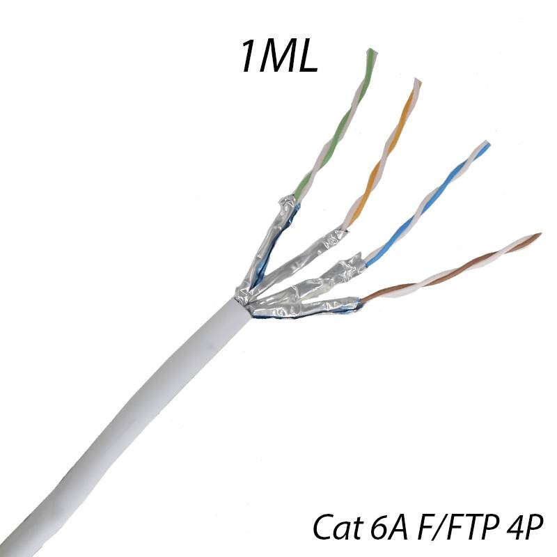 Câble informatique RJ45 Catégorie 6A F/FTP 4 paires, Coupe au mètre