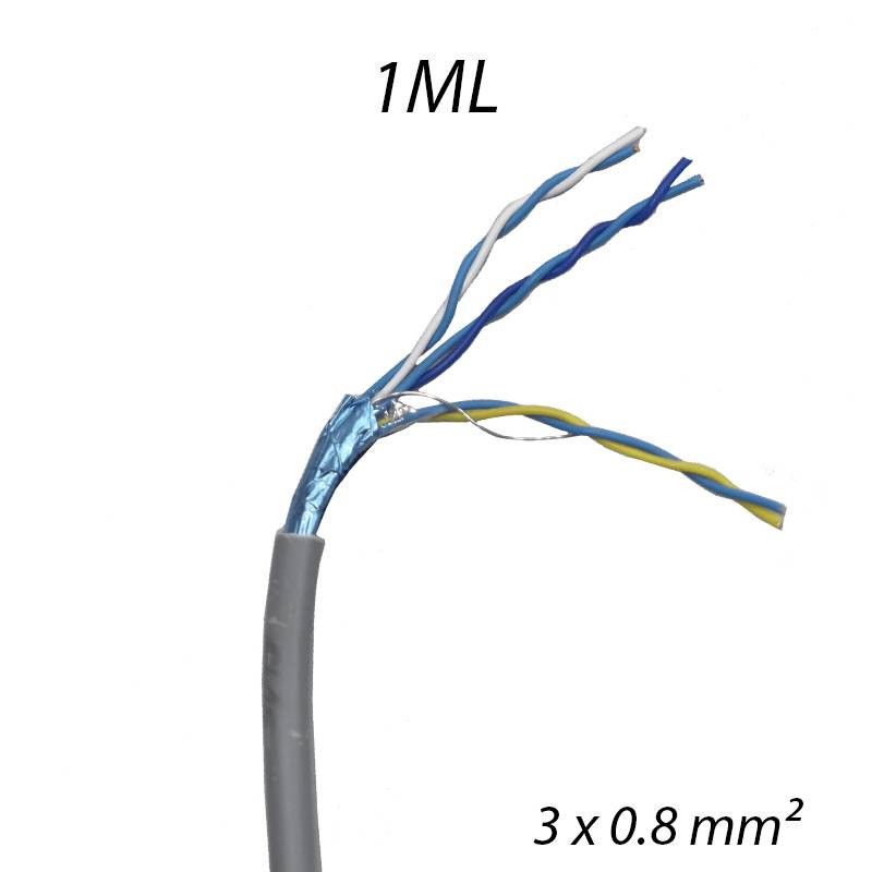 Câble téléphonique SYT 3 paires 0,8 AWG20 Gris Coupe au mètre