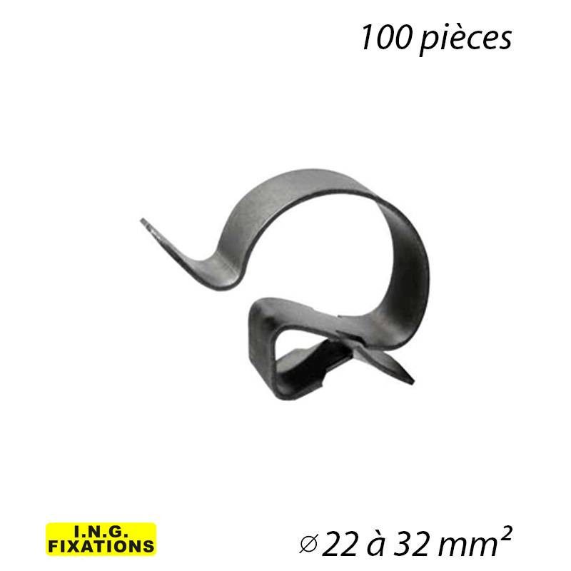 Fixations pour tubes et gaines électriques (clips, colliers)