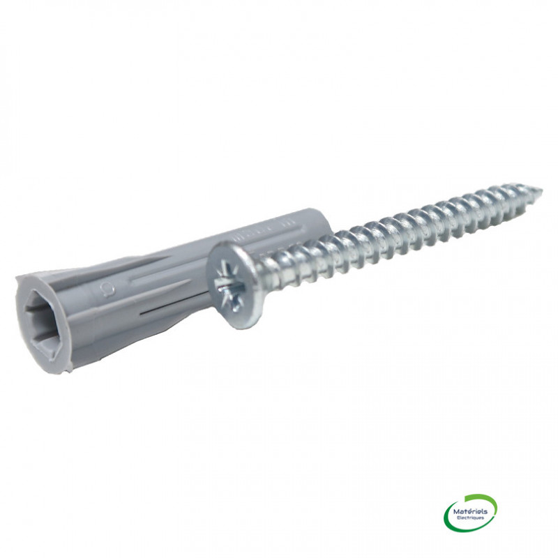 RAM 100127 - Cheville Fusee Multi-Materiaux 8mm avec vis - Boite de...