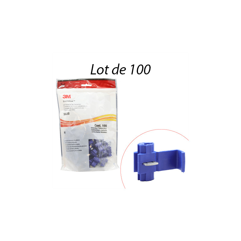3M 80533N - Connecteur 3M autodénudant 560B Scotchlok Sachet 100pcs