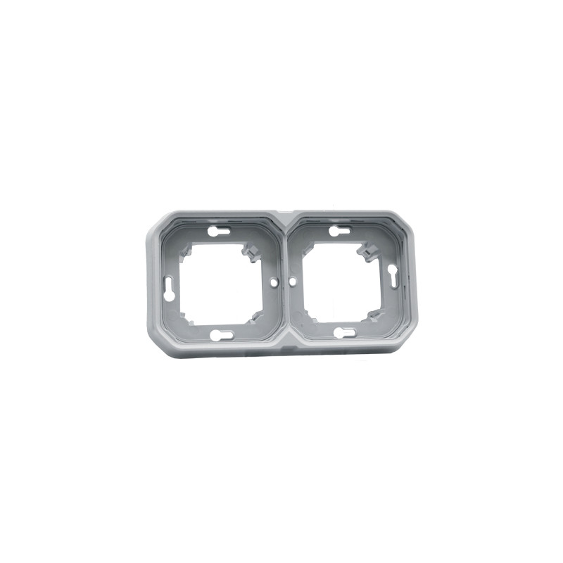 LEGRAND 069683L - Support 2 postes Plexo Gris encastré étanche à composer