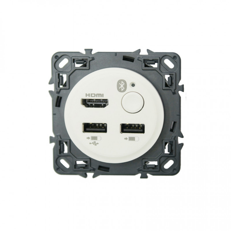 LEGRAND 067371 - Media Hub Light Sortie HDMI et USB blanc Céliane