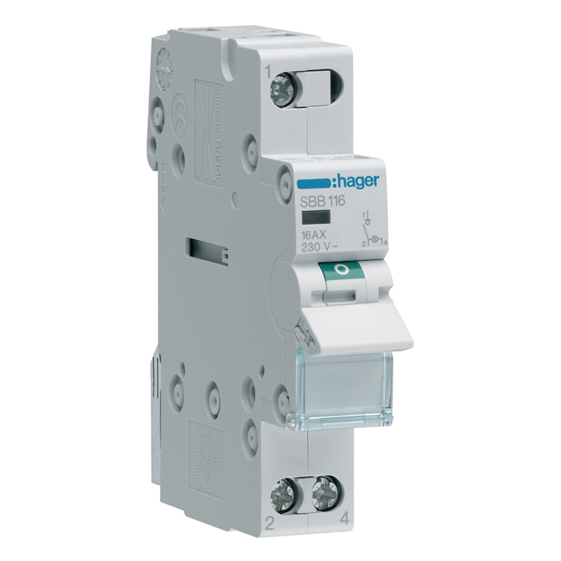 Interrupteur modulaire Hager 2 Pôles 63A - SBN263