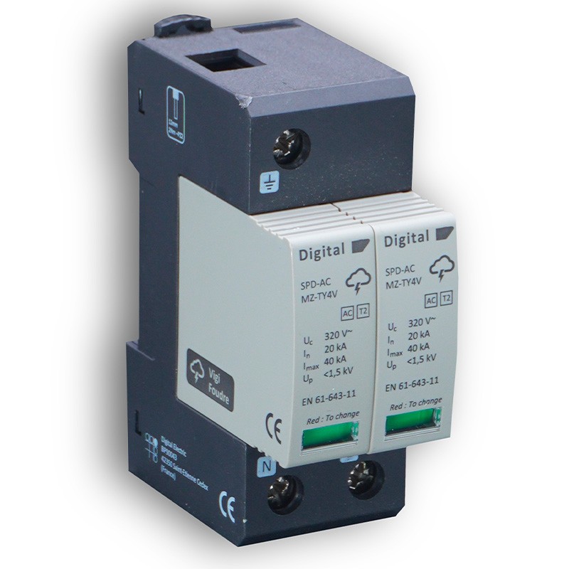 Parafoudre 2P Imax 40kA/Type II - Digital Electric 08202