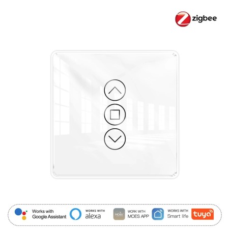 Interrupteur volets roulants Zigbee + RF433 MOES ZRS-EUC-3D
