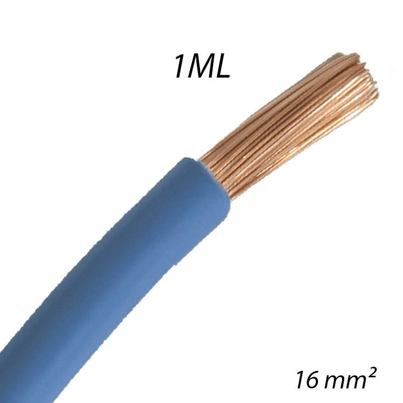 Fil électrique souple HO7 V-K 16mm² Bleu, Coupe au mètre