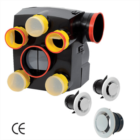 Kit VMC Simple Flux autoréglable à capteurs d'humidité