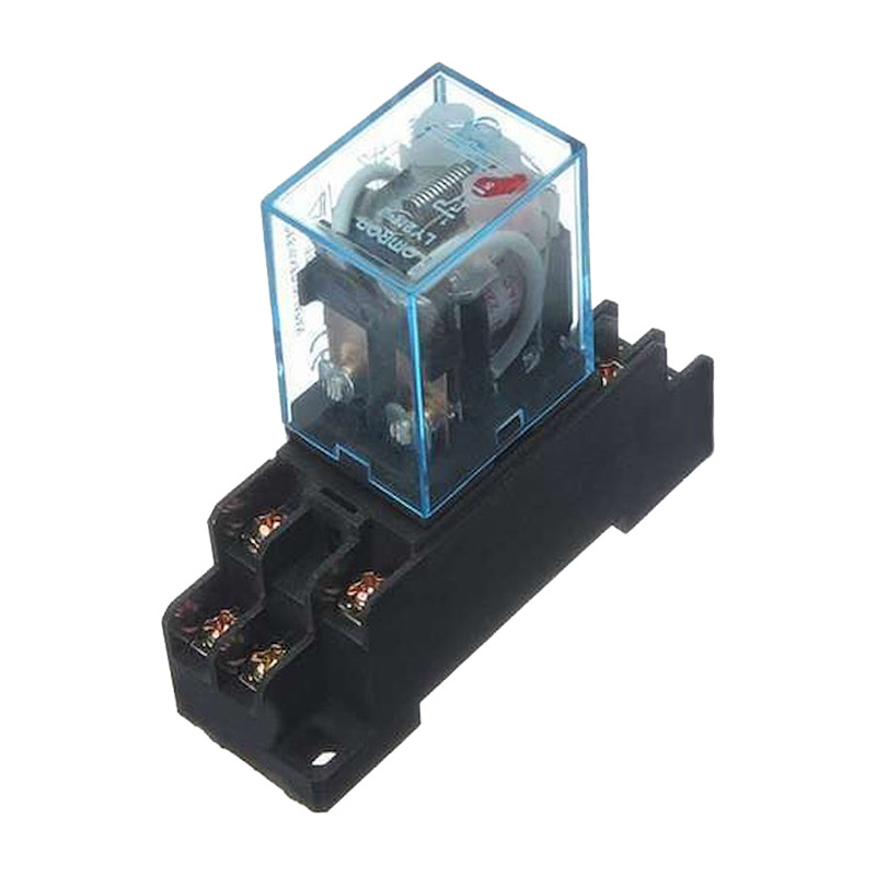 Relais 24V-CC 10A 2RT avec support modulaire - ACIE W-RL24V10A