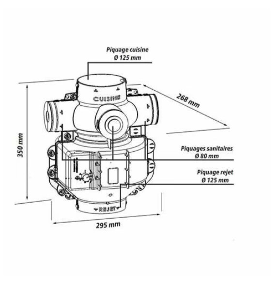 Kit VMC Simple flux autoréglable - AUTOGYRE 200400