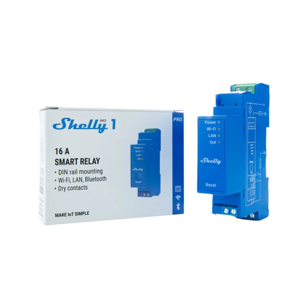 Module Wi-Fi connectée rail DIN 1 canal 16A SHELLY PRO 1