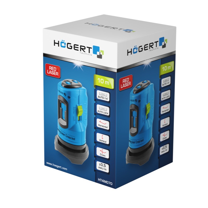 Niveau laser professionnel auto-nivelant HOGERT HT4M070